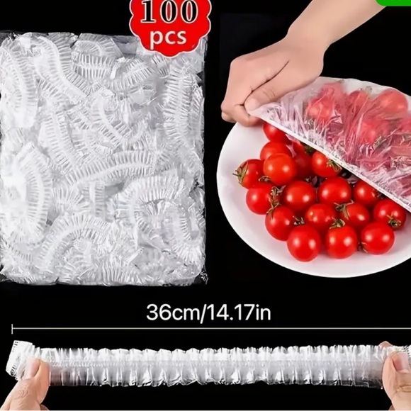Party Supplies | New 10 Disposable Elastic Plastic Food Covers | Poshmark
